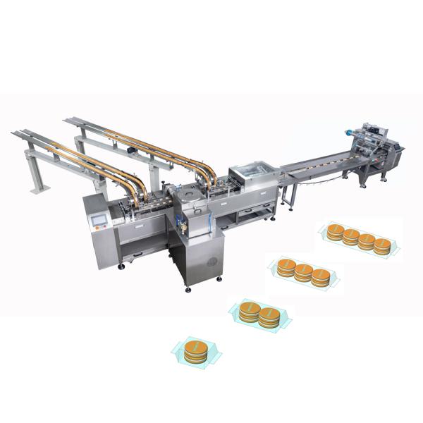 Quality Automatic Cream Or Jam Sandwich Biscuit Making Machine With Pile Packing Machine for sale