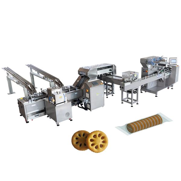 Quality 5.5kw Cream Biscuit Sandwiching Machine On Edge Automatic Biscuit Packing Machine for sale