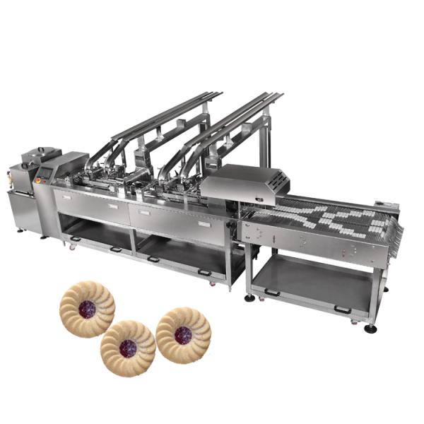 Quality Two Lane Fruit Jam Filling Machine Double Flavor Biscuit Sandwich Machine 6kw With Row Multiplier for sale