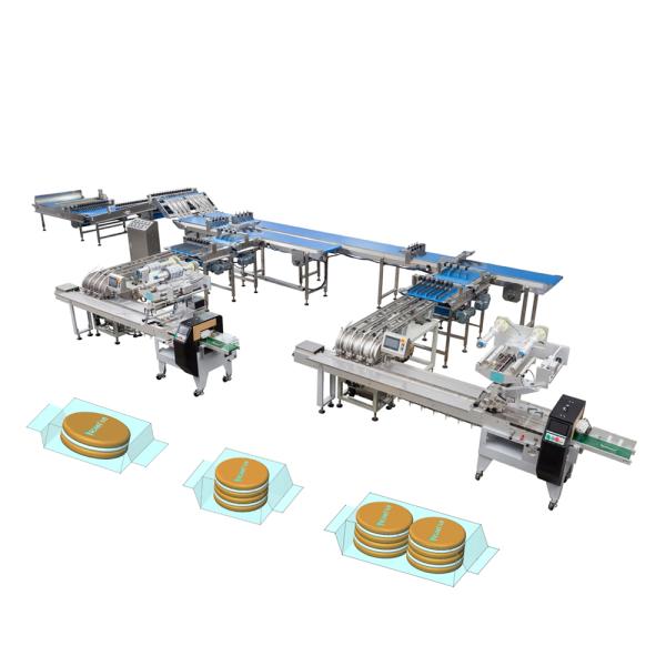 Quality Biscuit Food Sorting Machine 6.5kw Automatic Feeding Machine With Biscuit Flow Packaging Machine for sale