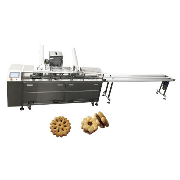 Quality Single Lane Biscuit Sandwich Machine 4.5kw Filled Cookie Machine With Conveyor System for sale