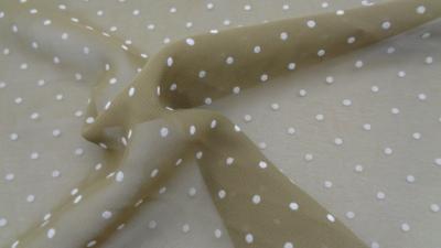 Flor 100% de corte del poliéster Dot Plush Chiffon Clothing Fabric 62G 75DX75D