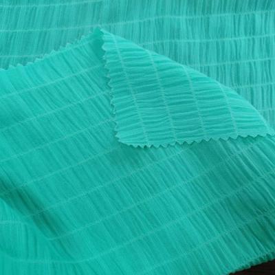 China 98% Polyester 2% Spandex Striped Smooth Crepe Chiffon Fabric 96 G Breathable for sale