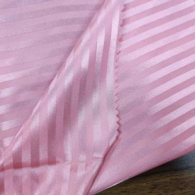 China 100% Polyester Dyed Satin Thick Tinted Striped Fabric 95G for sale