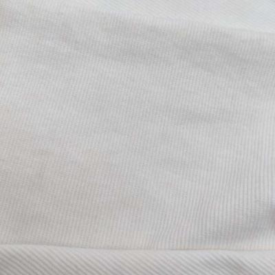 China White Color 100% Cotton Plain Dyed Fabric For Sports Clothing 260gsm for sale