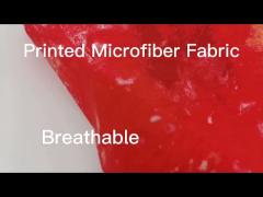 De rode Gedrukte Microfiber-Stof 20Dx20D maakt het Nylon van 40gsm waterdicht 100%