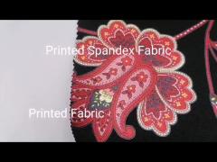 150D+20D Printed 92 Polyester 8 Spandex Fabric Breathable UV Proof
