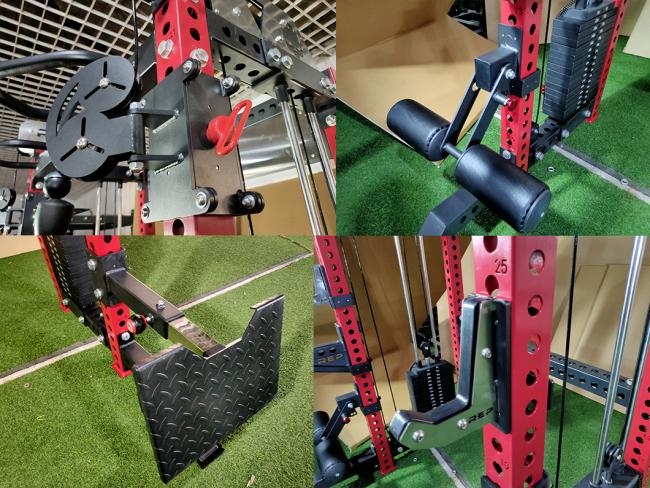 Multifunctional Fitness Smith Machine Power Rack Dual Cable Cross Machine Gym Equipment