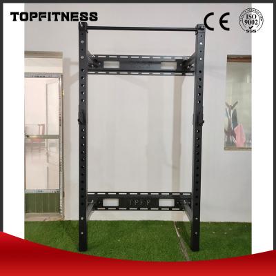 Cina Montaggio a parete Pieghevole Squat Power Rack Colorato su misura per il rafforzamento delle gambe in vendita