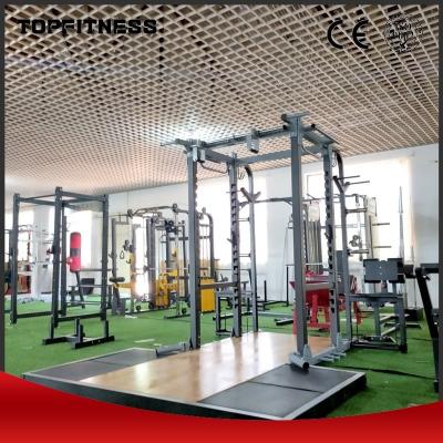 Cina 2 strati di pittura multifunzionale attrezzature per il fitness a casa Smith Machine Squat Rack Unisex in vendita