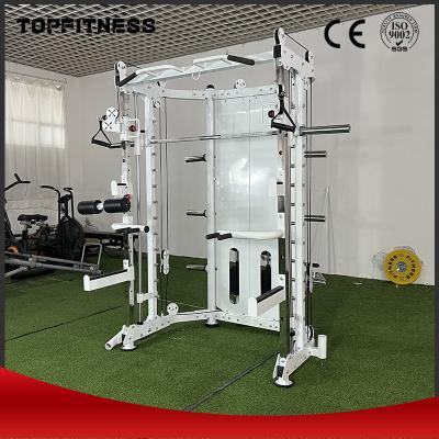 China Professionelle Kraft Fitness Ausrüstung Squat Rack 3D Smith-Maschine mit Kabel-Teiler zu verkaufen