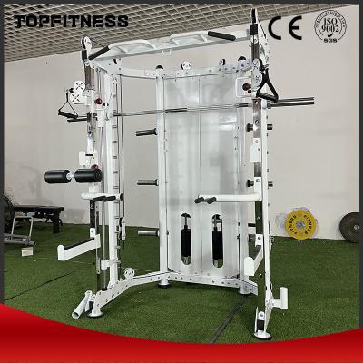 China Professionelle Kraft Fitness Ausrüstung Squat Rack 3D Smith-Maschine mit Kabel-Teiler zu verkaufen