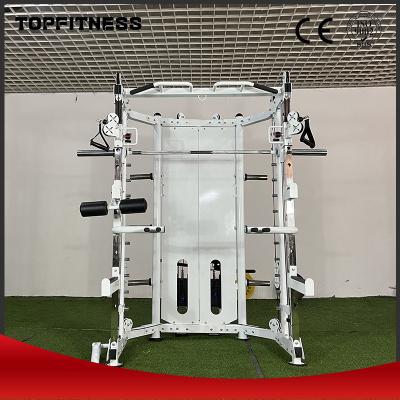 China Professionelle Kraft Fitness Ausrüstung Squat Rack 3D Smith-Maschine mit Kabel-Teiler zu verkaufen