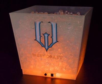 China 12L LED Glow Ice Buckets plastic cooler box for sale