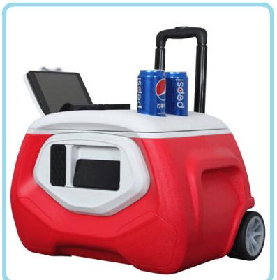 China 40cans 28L MP3 bluetooth wireless music Outdoor Cooler Box for sale