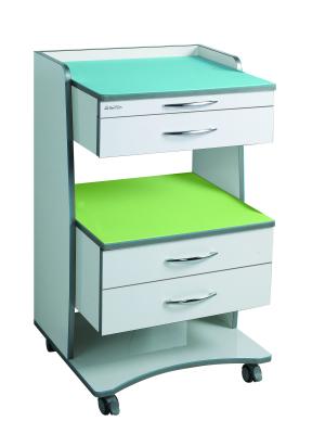China High-Gloss Acrylic Lumber dental cabinet furniture drawer with brake,silent wheels for sale