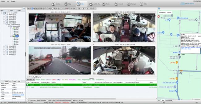 10.1 Inch Touch Screen 4G Car Bus Truck AHD Monitor System CCTV Camera 720P Night 4CH 2