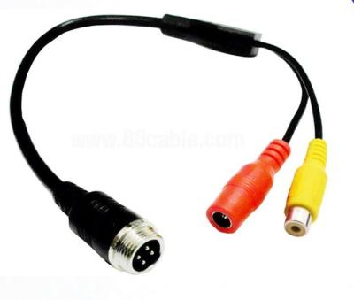 China 4 Pin to RCA Adapter DVR Accessories Female 4-Pin to RCA (A/V) Adapter Wire for sale