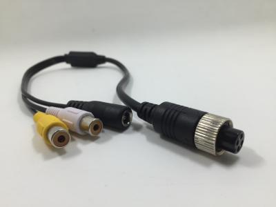 China 4 Pin to RCA Adapter DVR Accessories Female 4-Pin to RCA (A/V) Adapter Wire for sale