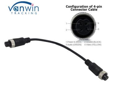 China DVR Accessories 4 pin female M12 aviation adapter / connector type to connect Monitor with MDVR for sale