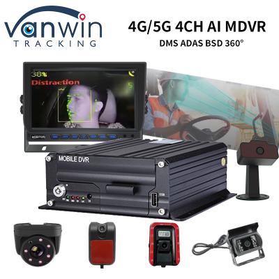 中国 4 Ch AI トラックバス モバイル DVR AI DSM ADAS BSD サポート 4G 5G WIFI GPS 販売のため