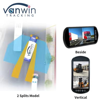Cina 7 pollici 2 canali HD 1 Way Audio Input Car Monitor Retrovisore Specchio Alto Digitale Nuovo pannello in vendita