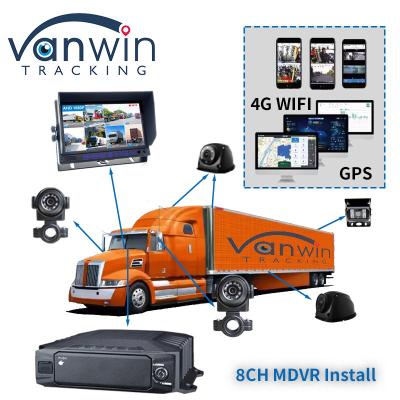China 1080p HDD 8ch Mobile DVR 4g GPS WIFI MDVR Kit Camera System For Vehicle Tracker Car Security for sale