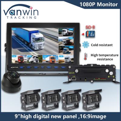 China 9 Inch 8 Channel AHD Monitor Video 1080P Car LCD IPS Monitor for Bus Truck Trailer for sale