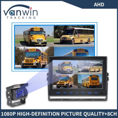 China 9 Inch 8 Channel AHD Monitor Video 1080P Car LCD IPS Monitor for Bus Truck Trailer for sale