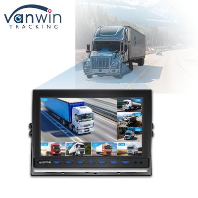 China 9 Inch 8 Channel AHD Monitor Video 1080P Car LCD IPS Monitor for Bus Truck Trailer for sale