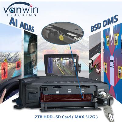 China AHD 1080P 8CH 4G GPS Mobile DVR mit integriertem ADAS DSM BSD Algorithmus mit KI-Betrieb zu verkaufen