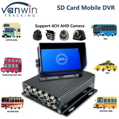 China Mini Size Add Msata SSD Supported 4CH Mobile DVR 4G Vehicle Gps Tracking MDVR for sale