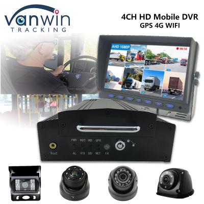 中国 4チャネル HDD SSD モバイル DVR 1080P 4G WiFi GPS MDVR 車両カメラ 自動車 CCTV システム 販売のため