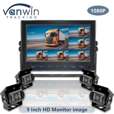 中国 9インチ AHD 1080P MDVR モニター 8チャンネル フルHD スプリットディスプレイ モニター 車両用 販売のため