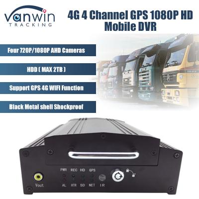 中国 4CH 4G HDD モバイル DVR GPS WiFi ライブビデオ カー CCTV DVR トラック Cmsv6 システム 販売のため