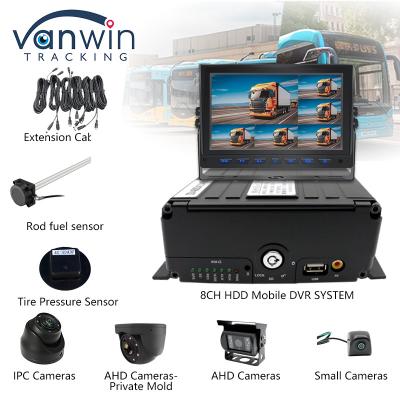 China Full Hd 1080P 8CH Mobile DVR H.265 CMSV6 Bus Driver 4G Wifi MDVR Car Camera Bus Truck for sale