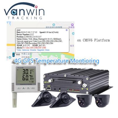 China Freezer Truck Temperature Monitoring System 4G Vehicle GPS MDVR All In One Solution for sale