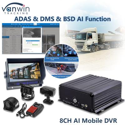 中国 8CH AI モバイル DVR ADAS DMS BSD 機能 MDVR 高級車両セキュリティソリューション 販売のため