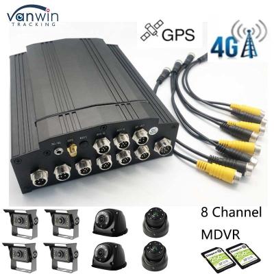 China Full HD 1080P 8CH Mobile DVR SD-Karte 4G GPS H.265 CMSV6 Bus-LKW DVR Sicherheitssystem zu verkaufen