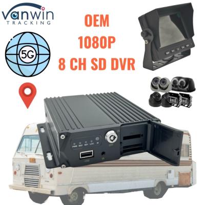 Cina 8 Canali SD Card MDVR 5G GPS Vehicle Tracker 1080P Video Recorder per camion Autobus supporto furgone Servizio OEM in vendita