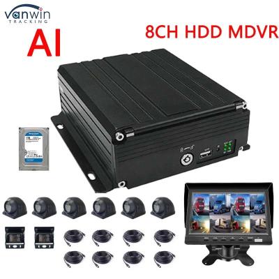 China 8CH AI ADAS DMS Mobile DVR 4G GPS1080P HD Support OEM HDD SSD MDVR Truck Bus Vehicle Video Recorder for sale