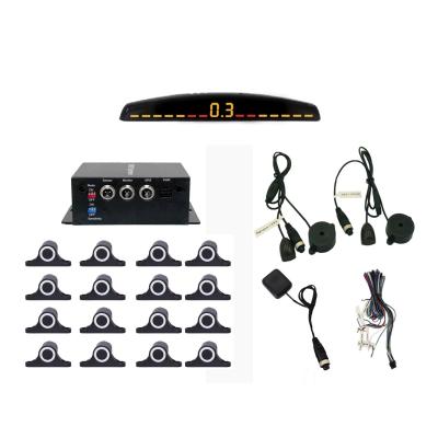 China 16 Sensors Car Parking Monitor System Backlight LED Parking Sensor for Reverse Backup Aid Voltage 12-36V for sale