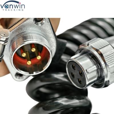 China 4Pin Waterproof Trailer Cable 12V Electronic Wire Camera for Double Truck Bus Tractor Rear View Cameras for sale