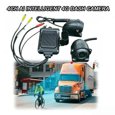 China 4-Channel AI 4G Dash Cam | DMS/ADAS Driver Behavior Detection, Magnetic Cameras for sale