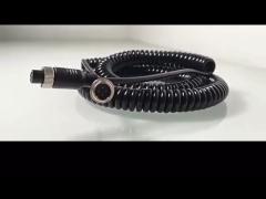 Car Video Aviation Spring Wire Trailer Connector Wire 4-Pin/RCA Spiral Extension Curled Cable