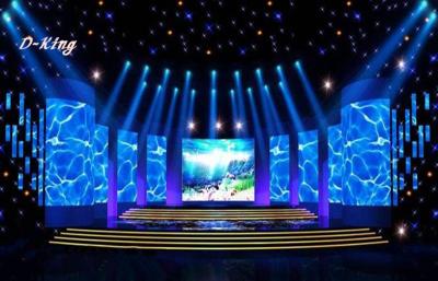 China HD P8 Stage Background LED Screen With 1R1G1B SMD0805 , Module Size 256*128mm for sale