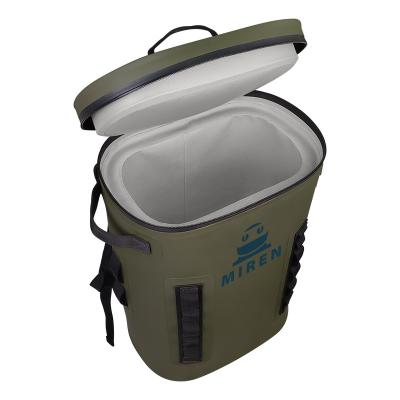 China OEM reutilizable resistente al agua de la mochila suave del refrigerador del verde militar en venta