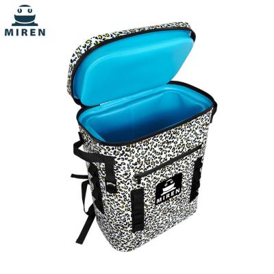 China Leopard Portable 25L Large Beer Cooler Refrigerated Bag Cooler Backpack for sale