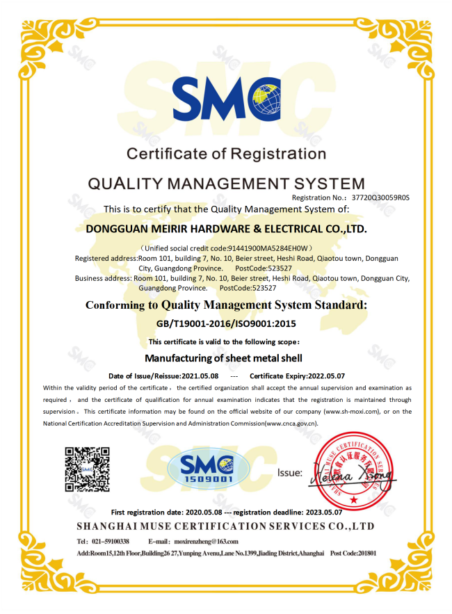 Quality control process