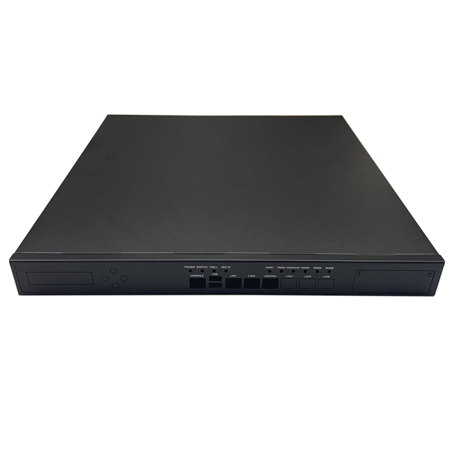 Meirir 1U server rack angled view